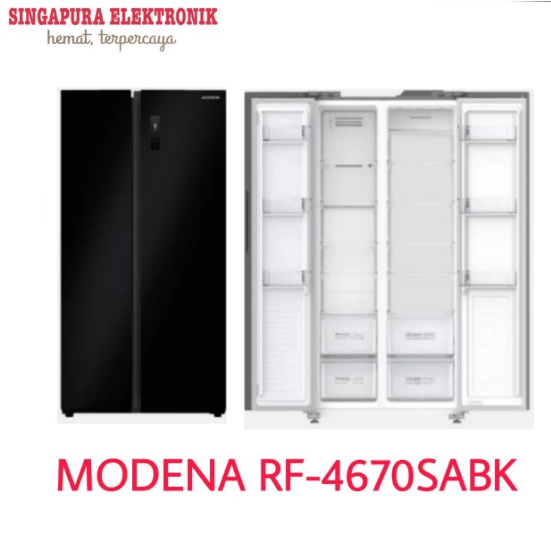 Jual Modena Kulkas Side by Side RF-4670SABK | Shopee Indonesia