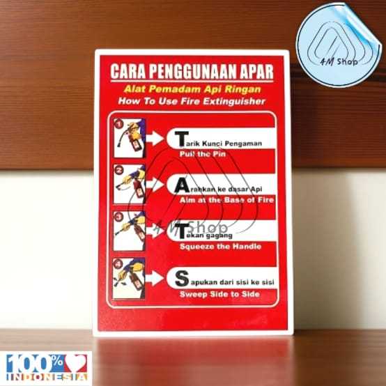 Jual Stiker Rambu / Sign Cara Penggunaan APAR | Shopee Indonesia