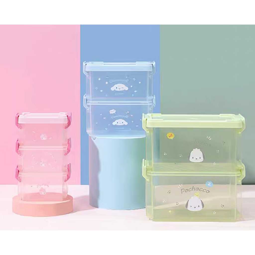 Jual box storage plastik MINISO susun | Shopee Indonesia