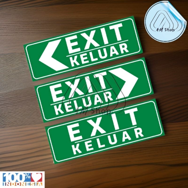 Jual Rambu-rambu /sign exit ukuran 10cm X 30cm | Shopee Indonesia