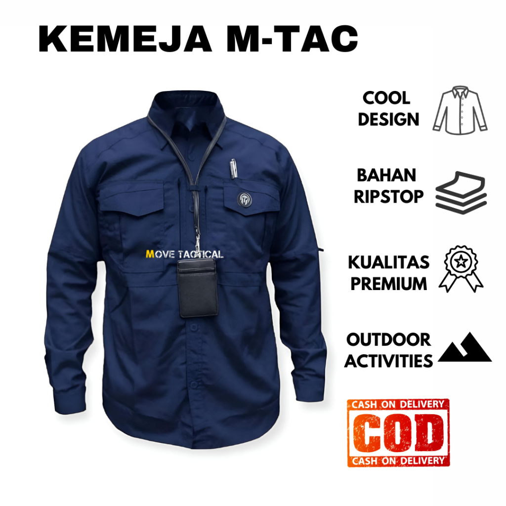 Jual Kemeja Tactical Outdoor M-tac Lengan Panjang Pria Bahan American ...