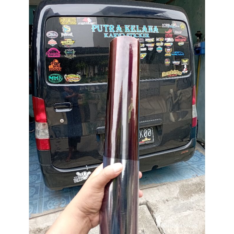 Jual Sticker Scotlite Hitam Lembayung Merah Super Glossy ukuran 50CM ...