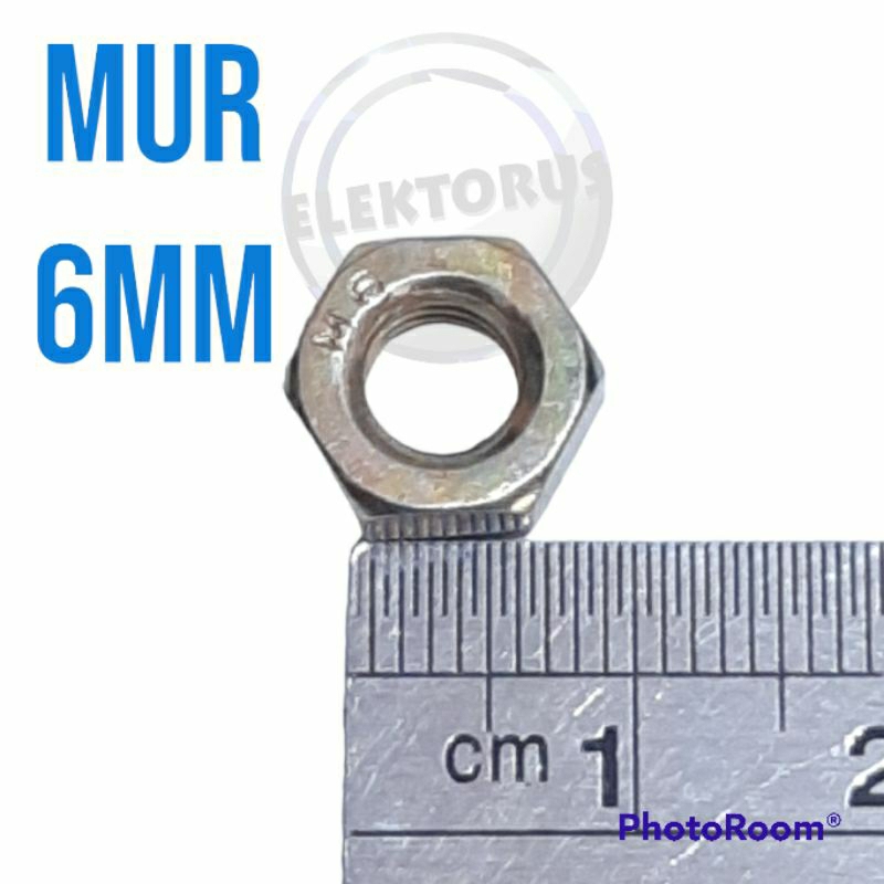 Jual Mur 6mm (M6) untuk Baut Drat Halus Mur Hexagonal Mesin ( M6 ) | Shopee Indonesia