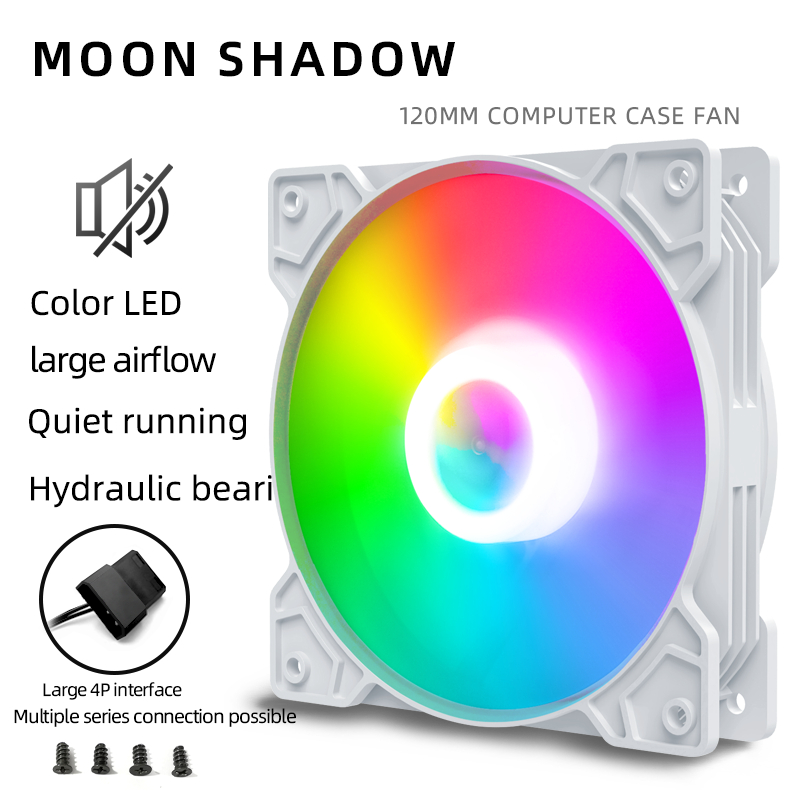 Jual COOLMOON FAN CASING 12CM SHADOW BLACK LED | Shopee Indonesia