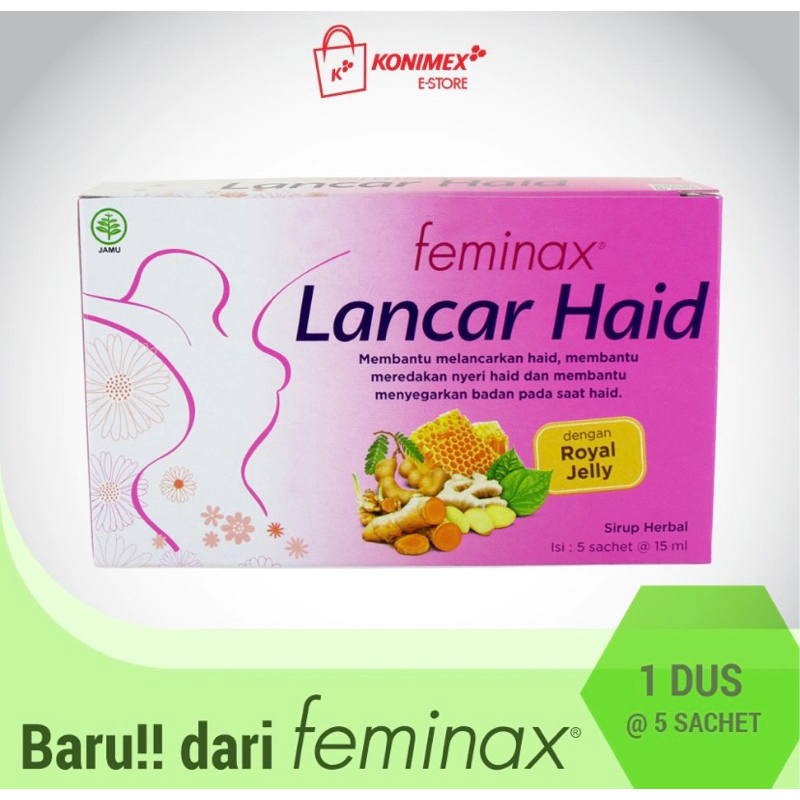 Jual FEMINAX LANCAR HAID PEREDA NYERI MENSTRUASI 5pcs | Shopee Indonesia