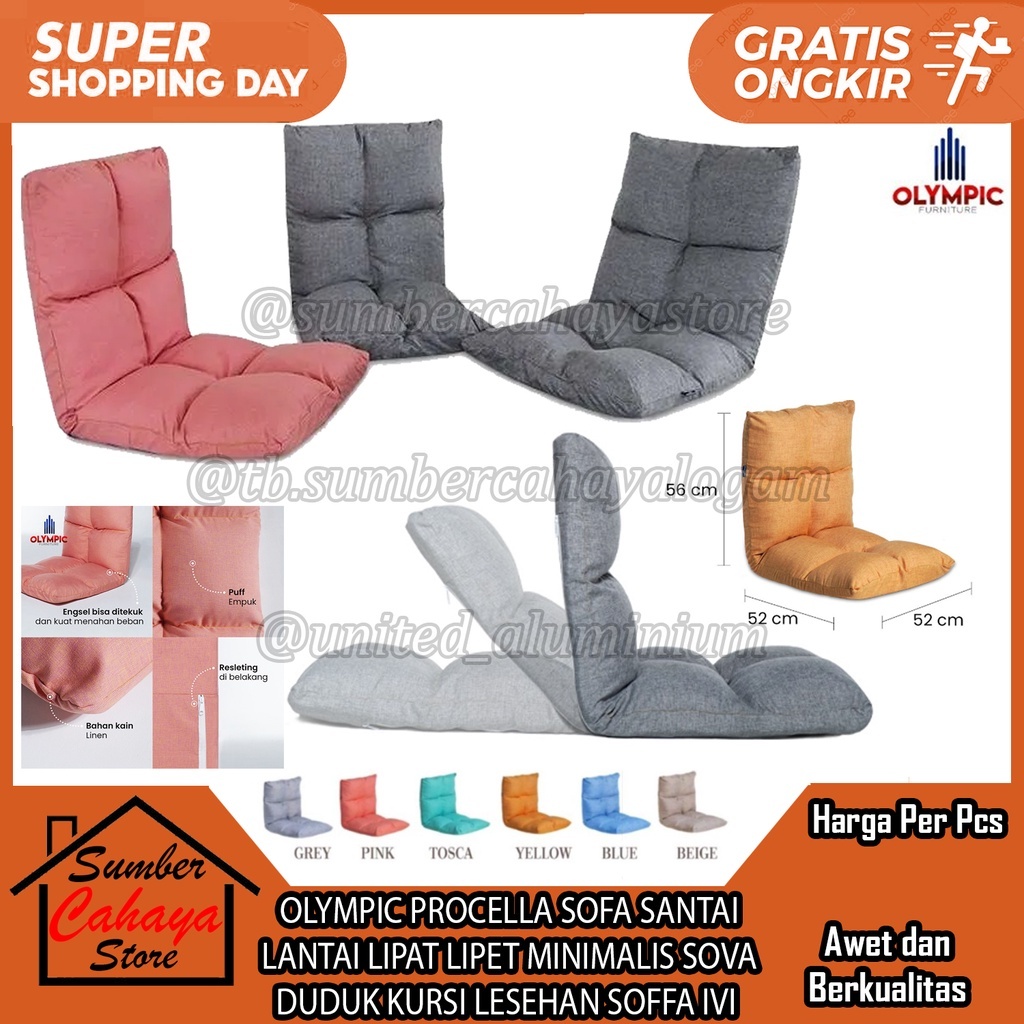 Jual [Kargo] Olympic Procella Sofa Santai Lantai Lipat Lipet Minimalis ...