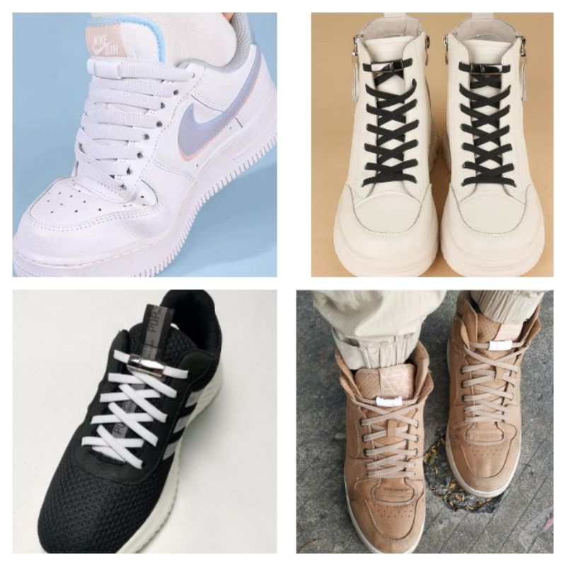 Jual Tali Sepatu Elastis Lock Praktis Tanpa Ikat Shoelace / Tali Sepatu ...