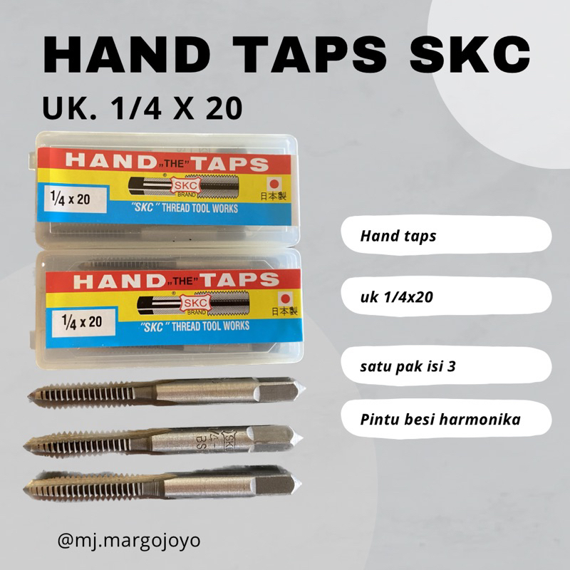 Jual [1Pack] HAND TAPS SKC INCHI 1/4x20 - SKC INCHI 1per4 X 20 - ALAT TAP DRAT MANUAL 1/4 X 20 ...