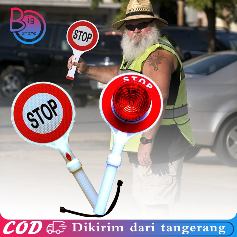 Jual Security Stop Sign Elektrik 41cm Papan Stop Security Satpam ...