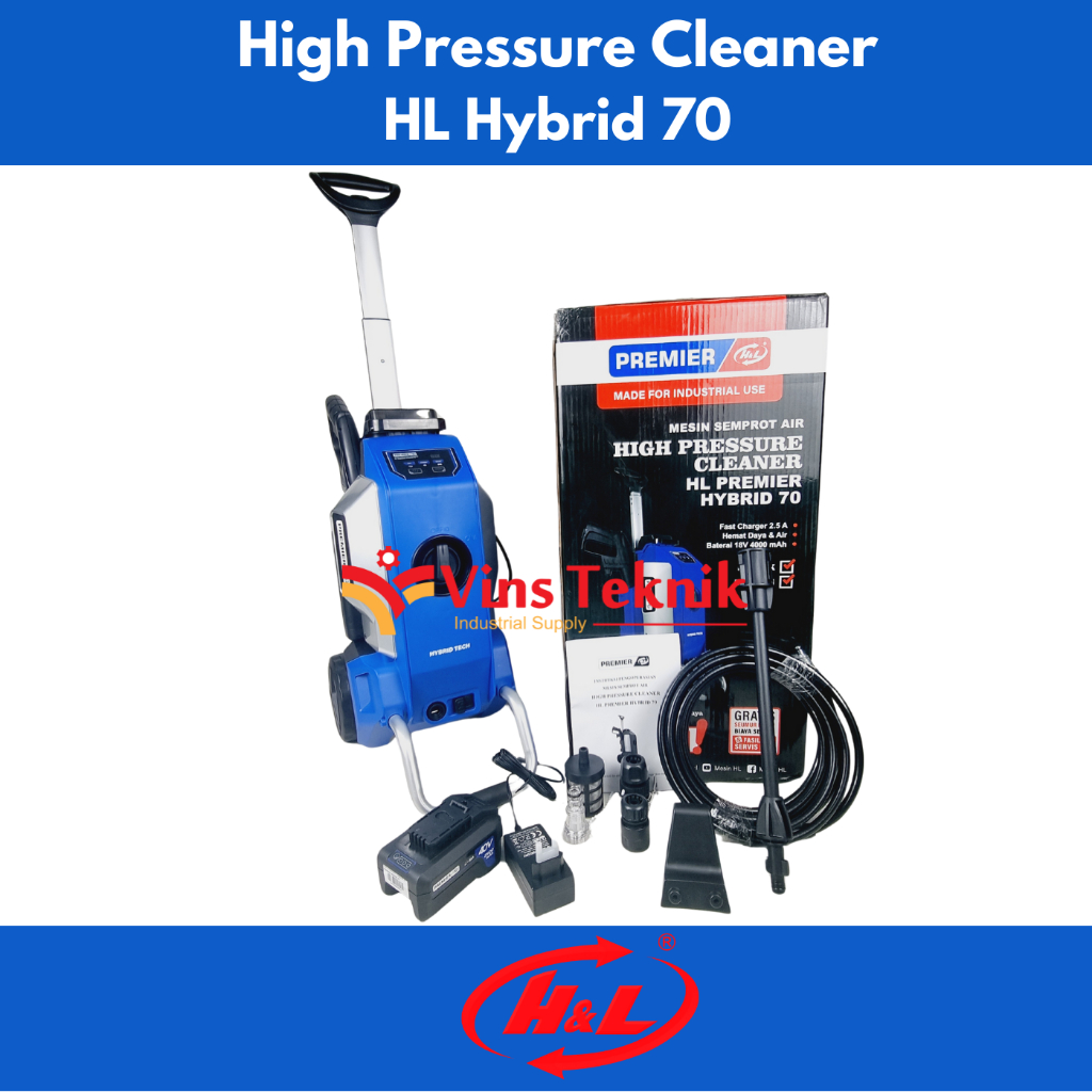Jual H&L Cordless High Pressure Cleaner Jet Cleaner Premier HL Hybrid ...
