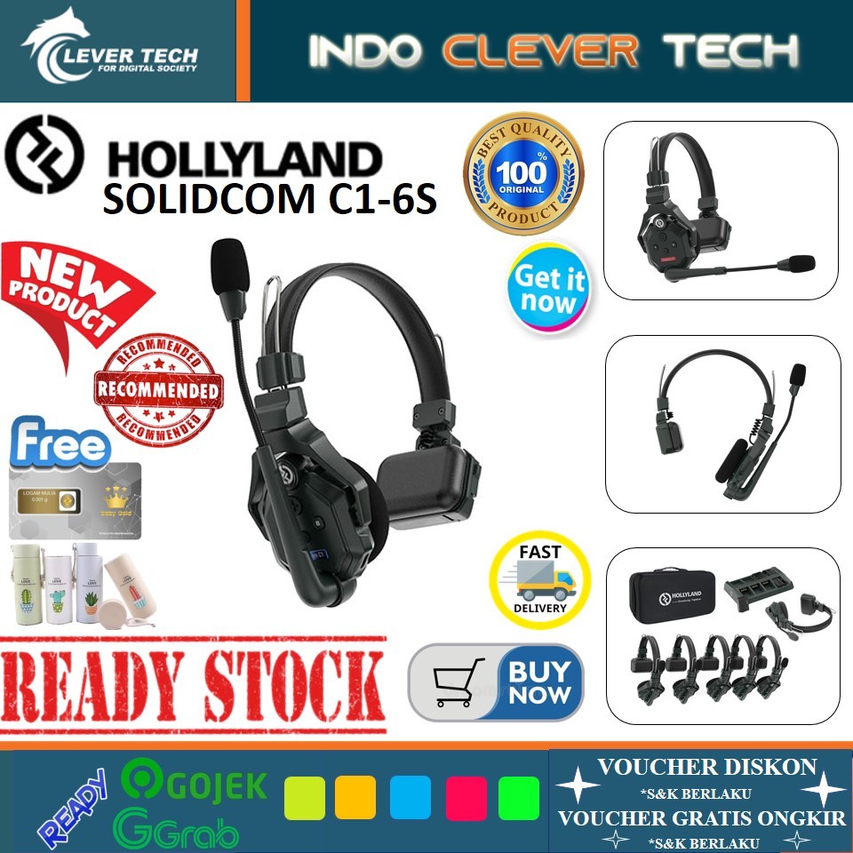 Jual Hollyland Solidcom C1-6S Full-Duplex Wireless DECT Intercom System ...