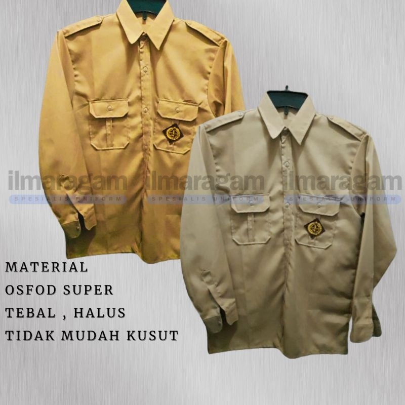 Jual Baju Seragam sekolah pramuka penggalang saku 2 atas lengan panjang SD SMP SMA Penggalang ...