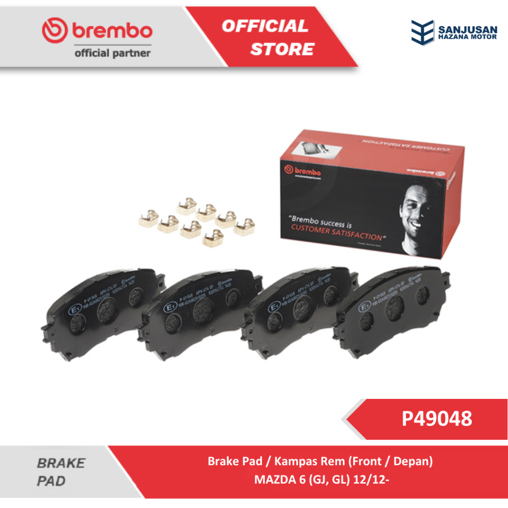 Jual Brake Pad Front / Kampas Rem Depan Brembo MAZDA 6 (GJ, GL) 12/12 ...