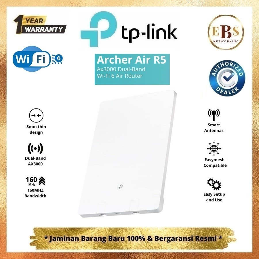 Jual TP-Link Archer Air R5 AX3000 Dual-Band Gigabit Wi-Fi 6 Air Router ...