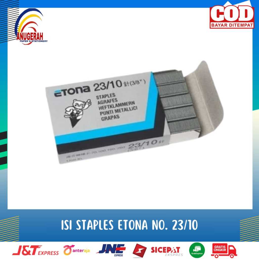Jual ISI STAPLES ETONA 23/10 (PCS) | Shopee Indonesia