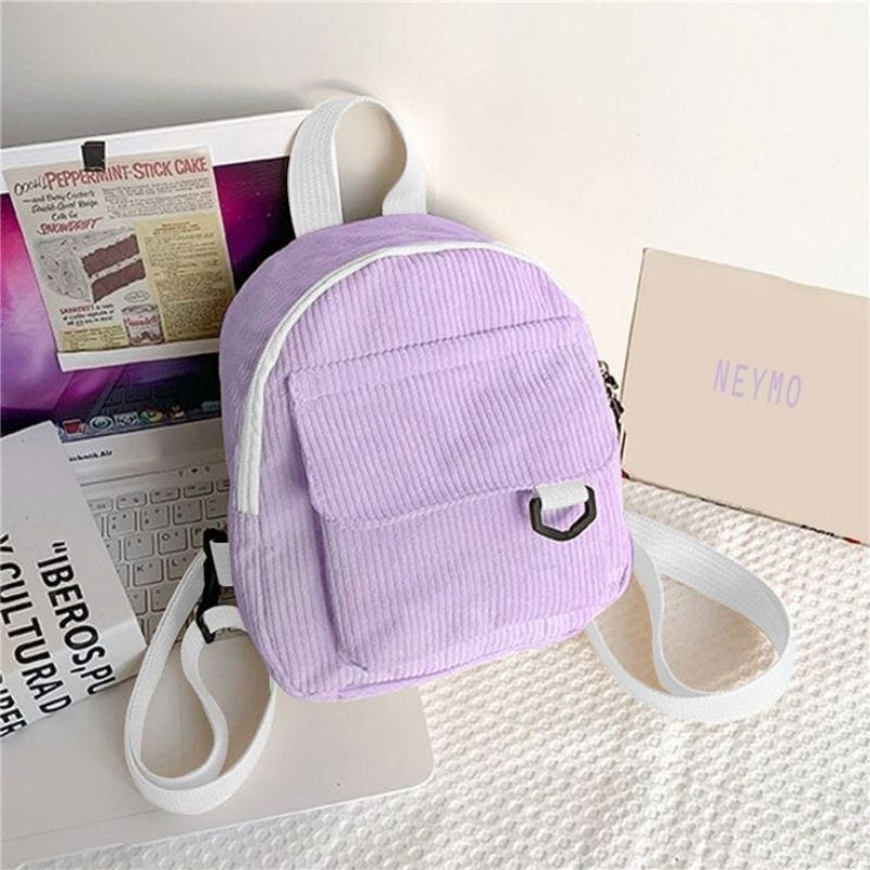 Jual Tas Ransel Mini / Tas Mini Corduroy / Tas Wanita Imut | Shopee ...