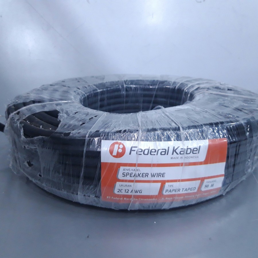 Jual (JUAL 50 METER) KABEL AUDIO FEDERAL 2x4 mm SPEAKER WIRE 2C 12AWG ...
