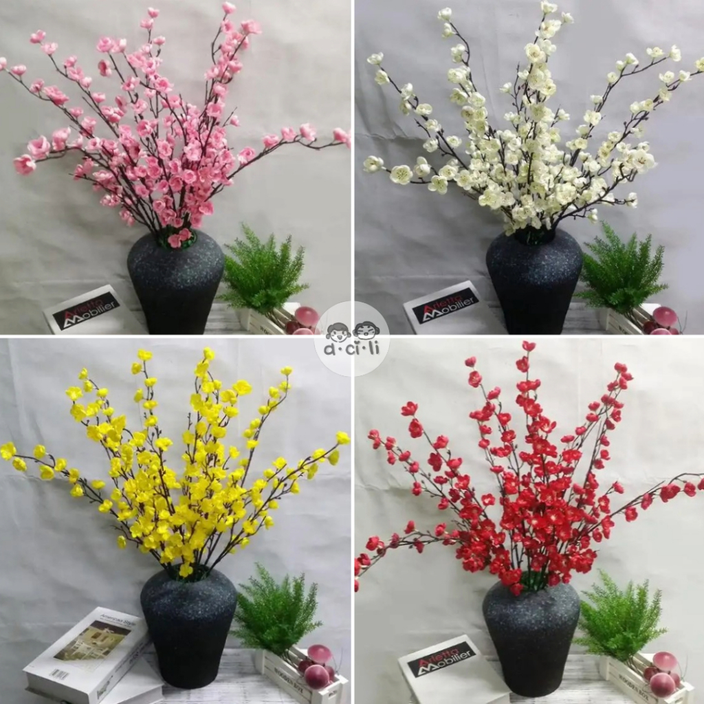 Jual PER TANGKAI Bunga Sakura Meihua Artificial Buatan Mei Hua Hiasan ...