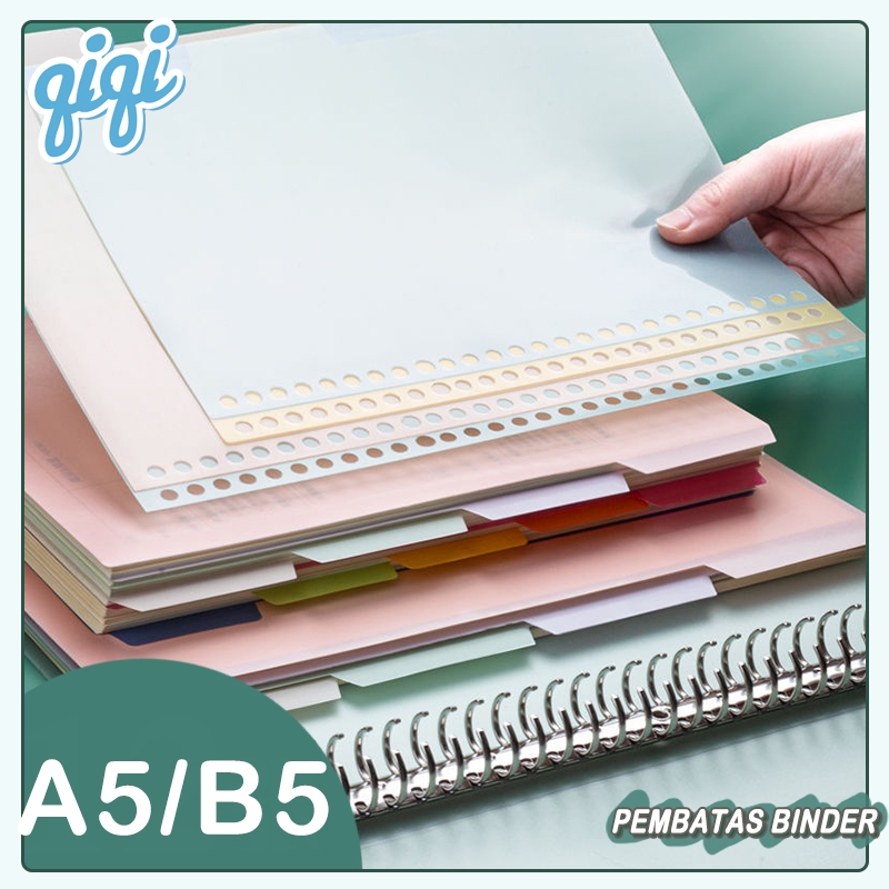 Jual A5/B5 Morandi Pastel ART Divider / Pembatas Binder Warna Pastel ...