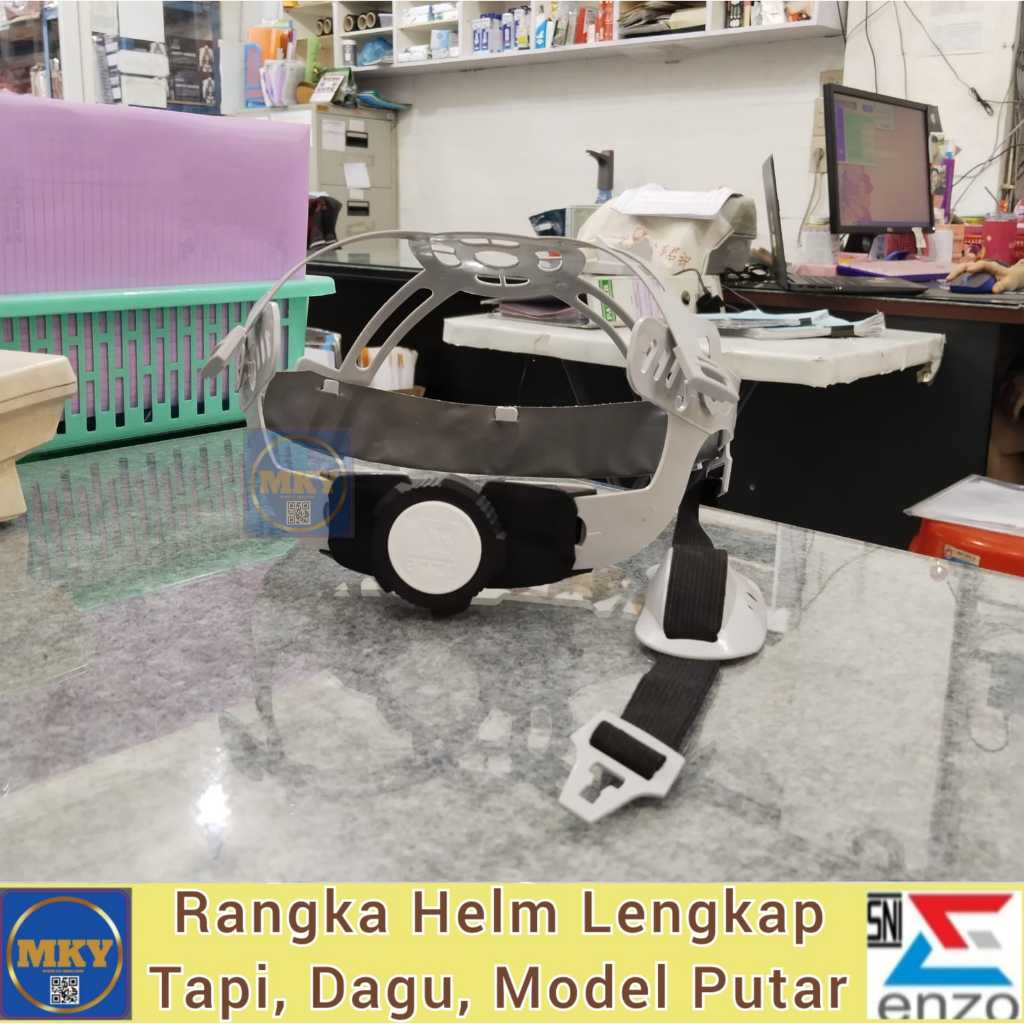 Jual Inner helm Putar Fastrack Putih , Rangka helm proyek dan tali dagu ...