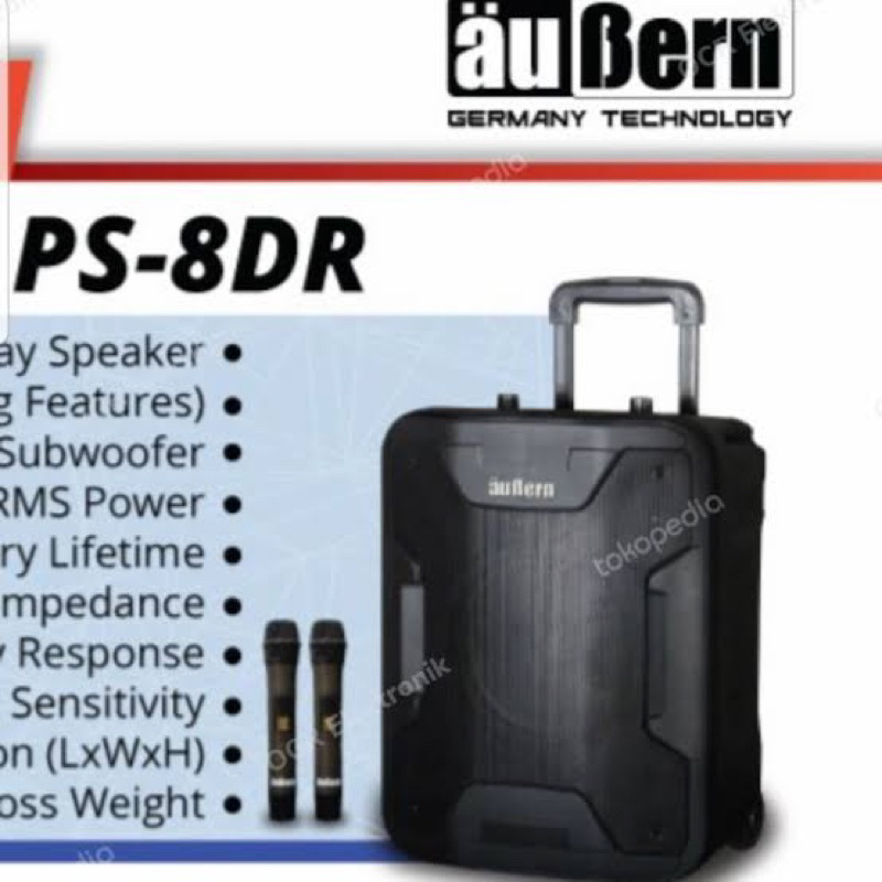 Jual Aubern PS8DR AUBERN 8 INCH Professional Portable Speaker Aubern 8 ...