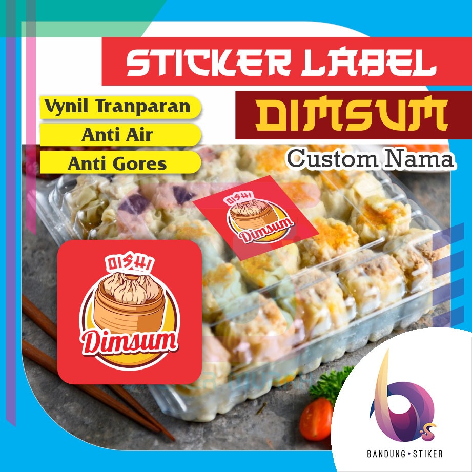 Jual Bandung Stiker Label Kemasan Makanan Dimsum Cromo Bulat Costum ...