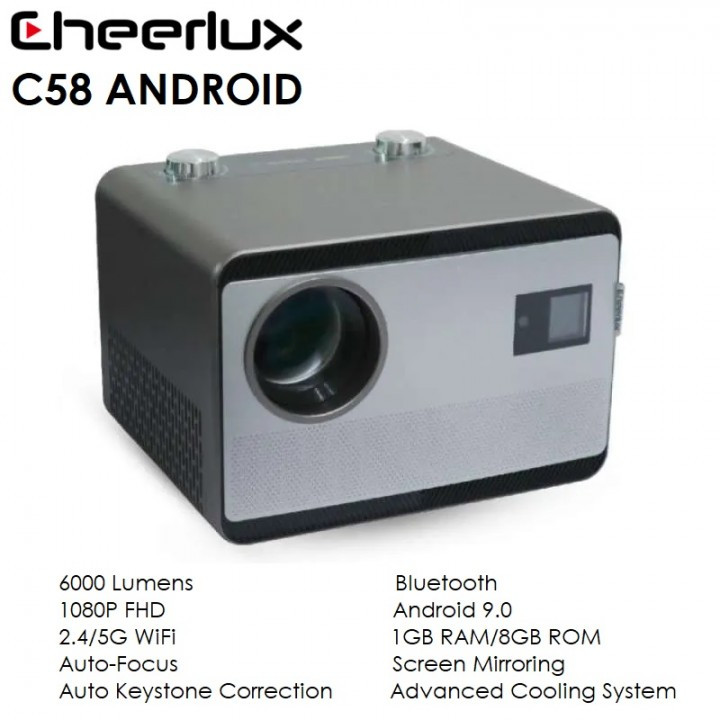 Jual Cheerlux C58 Proyektor Android Full HD 6000 Lumen Autofocus ...