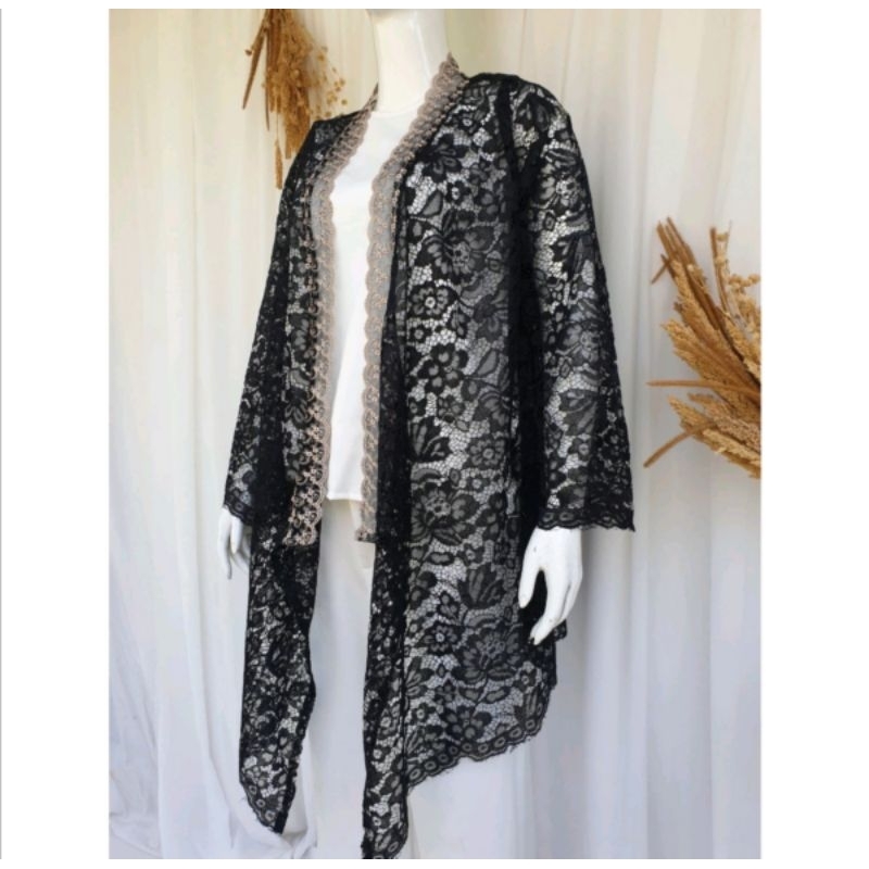 Jual Zeya Outer Brukat Cardigan Brokat Lengan Panjang Kebaya Outer ...