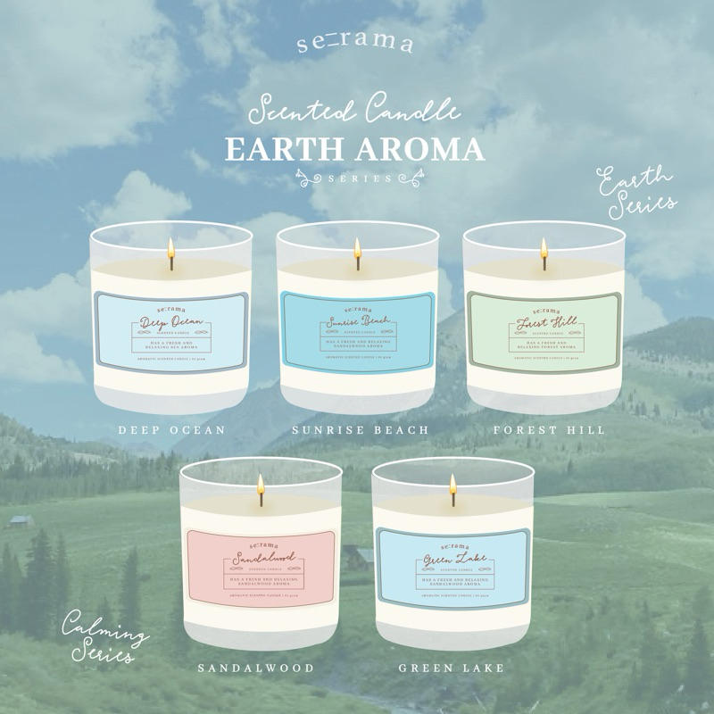 Jual Serama - [NEW PACKAGING] Scented Candle Earth Aroma Series | Lilin Aroma Terapi 100% Soywax ...