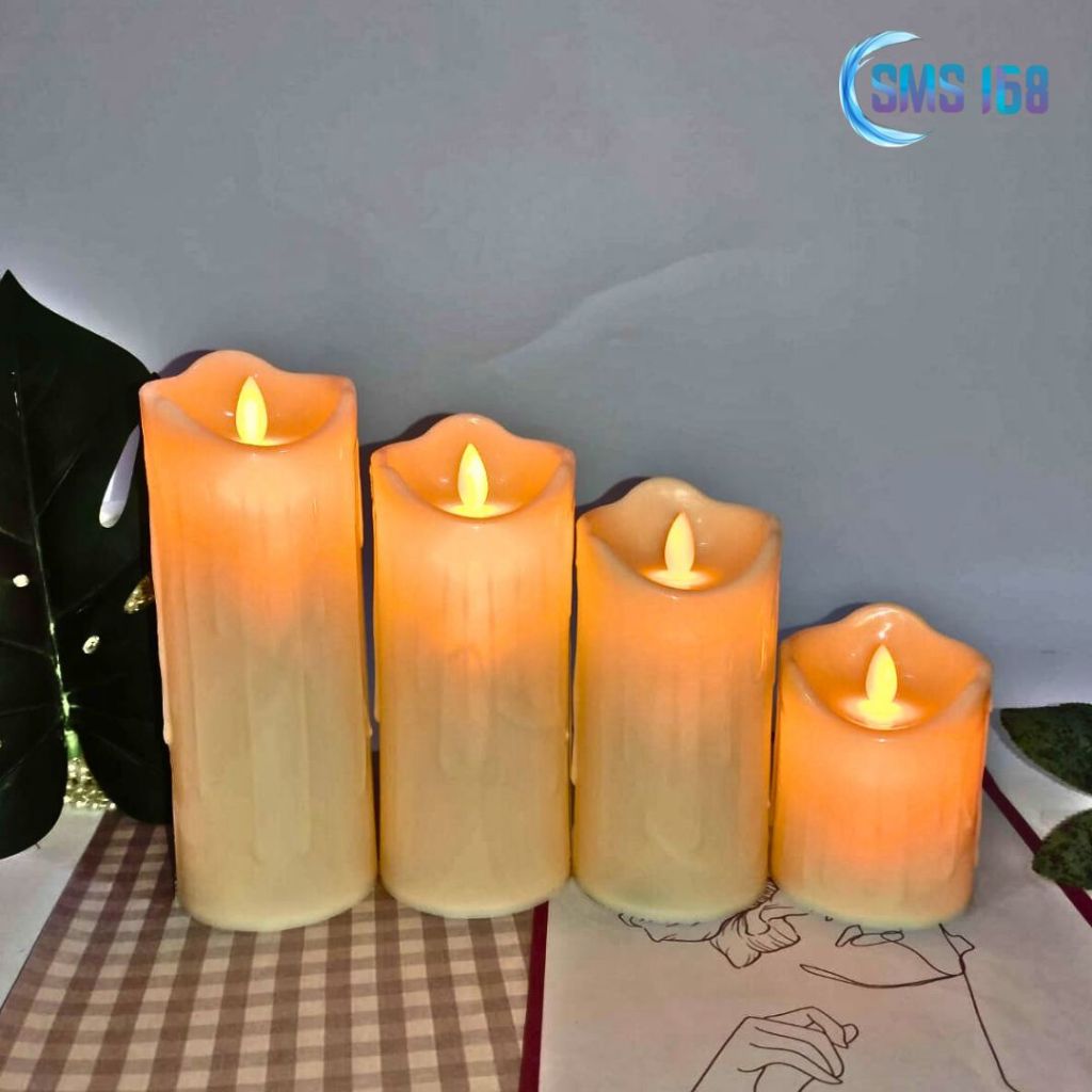 Jual Lampu Lilin LED Melted Api Bergoyang Baterai Panjang 10 / 15 / 17 ...