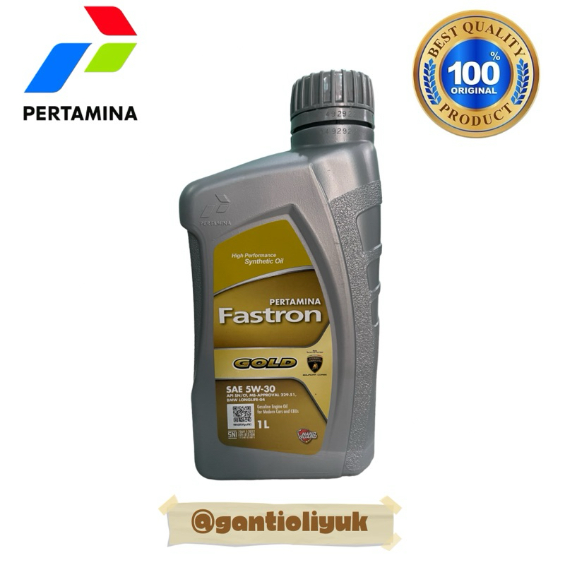 Jual Oli Mesin Pertamina Fastron Gold SAE 5W-30 (1L) | Shopee Indonesia