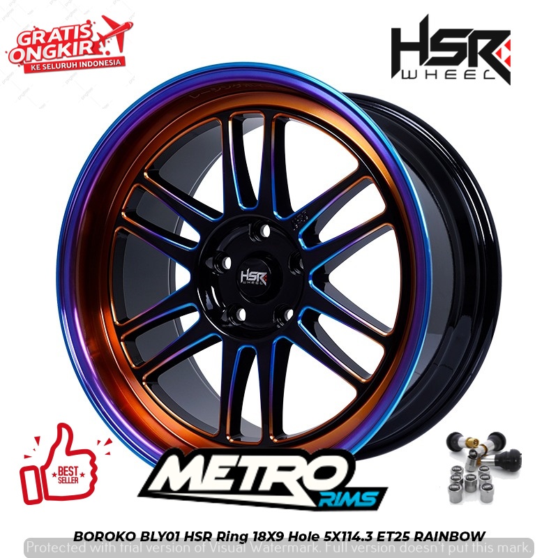 Jual VELG MOBIL RAINBOW HSR BLY01 RING 18 ALPHARD CIVICTURBO ACCORD ...