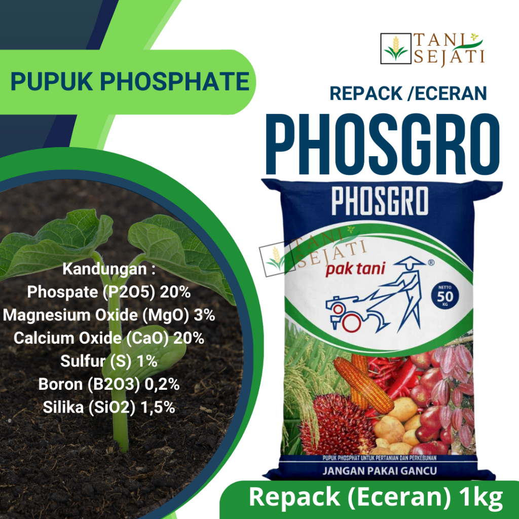 Jual Pupuk Phosgro Repack Eceran 1 Kg Pupuk Fosfat Phosphate Pospat ...