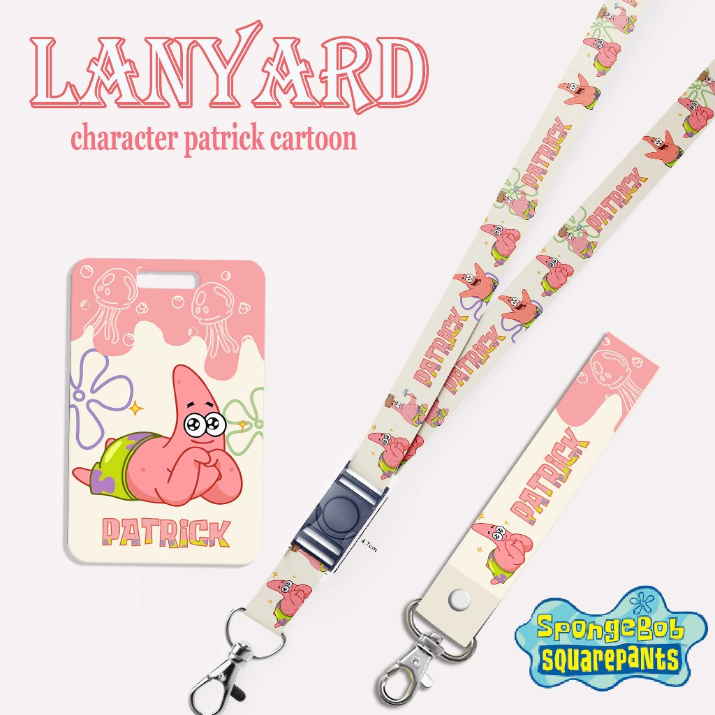 Jual STRAP LANYARD CARD HOLDER Patrick Cartoon Gantungan Kunci ...