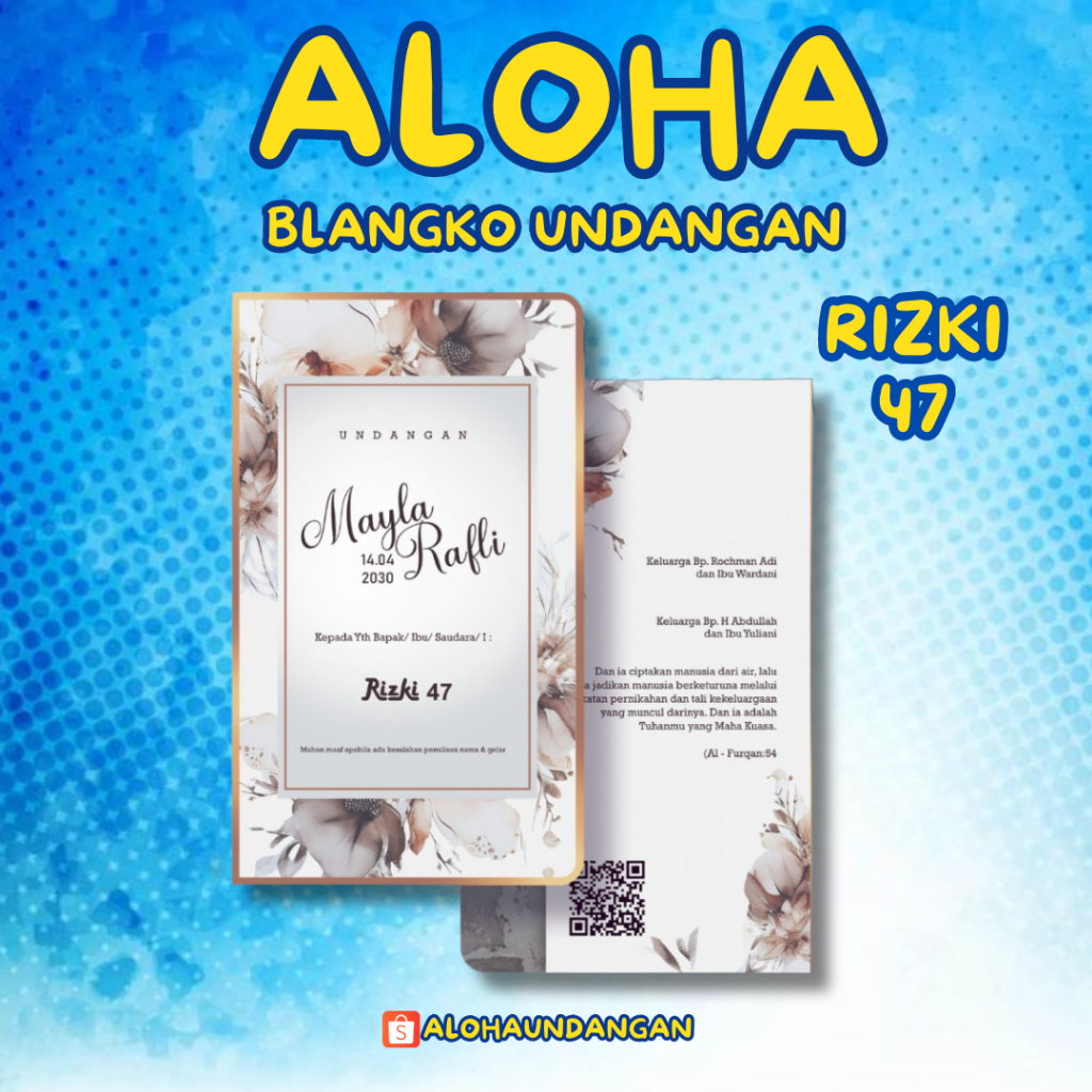 Jual BLANGKO UNDANGAN ATAU KERTAS UNDANGAN MURAH RIZKI 47 | BLANGKO ...