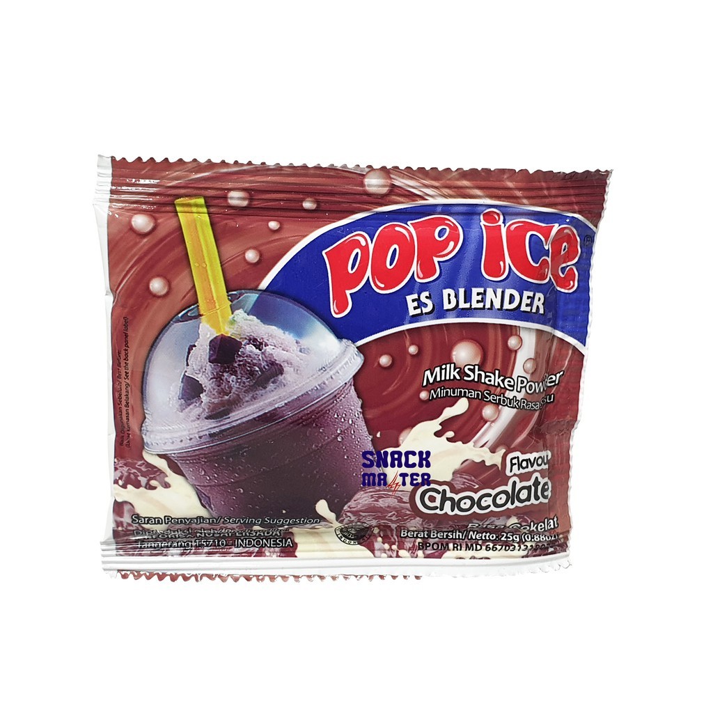 Jual POP Ice Blender Rasa COKLAT - Netto 25 gr (1SACHET) | Shopee Indonesia