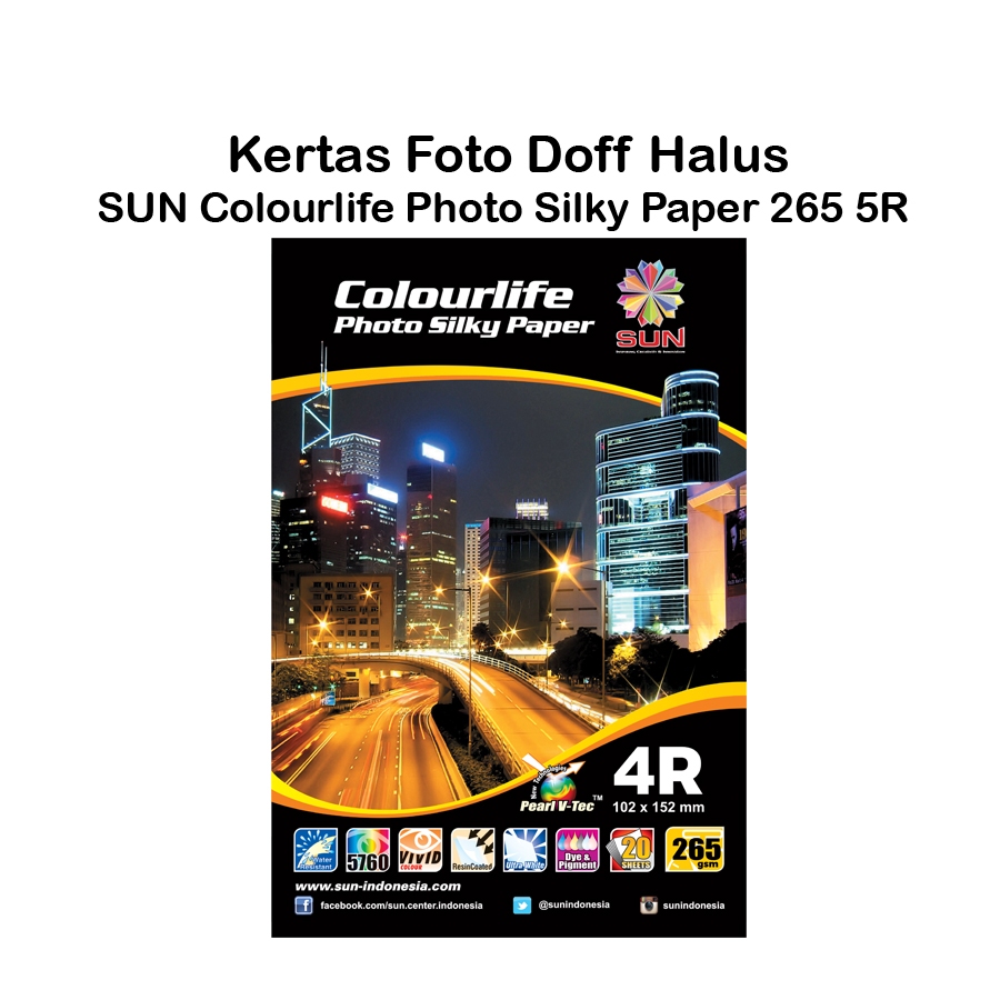 Jual Kertas Foto Silky Doff 3R/4R/5R - SUN Colourlife Silky Photo Paper ...