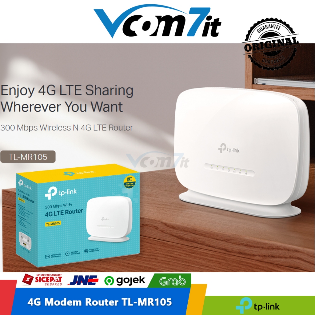 Jual TP-Link TL-MR105 300 Mbps Wireless N 4G LTE Modem Router Internal ...