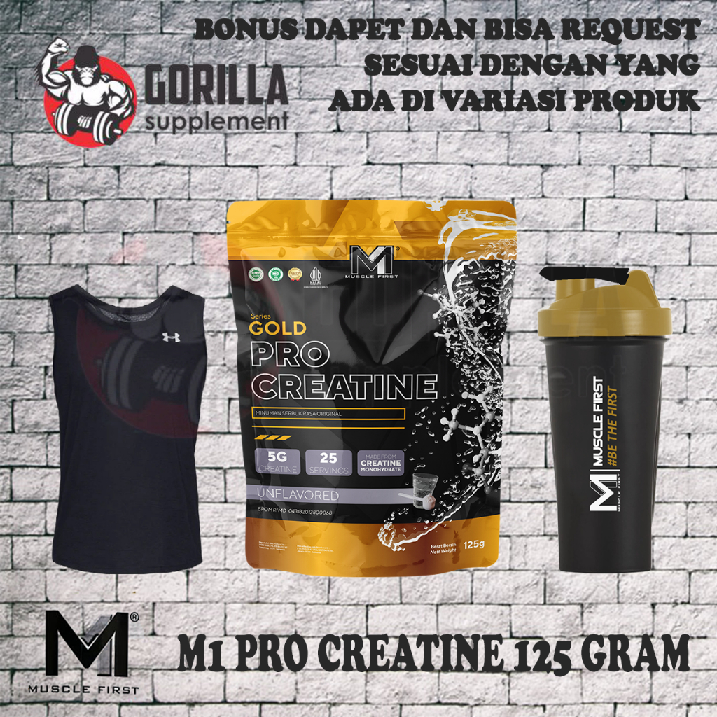 Jual Muscle First Pro Creatine 125 Gram 25 Serving Creatine Monohydrate ...