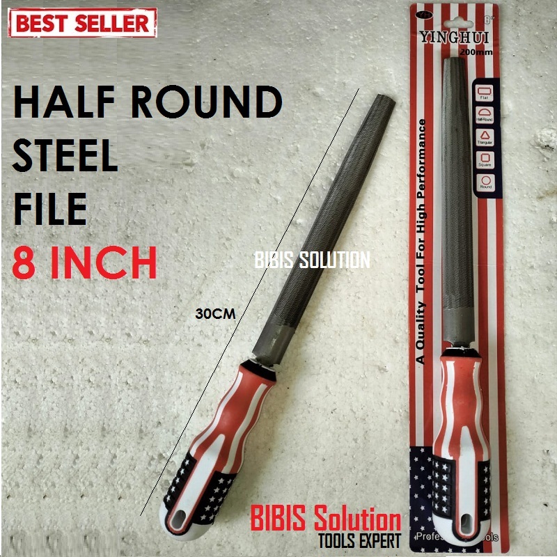 Jual Kikir Besi Kikir HPL Kikir Parut Setengah Bulat Half Round Files 8 ...