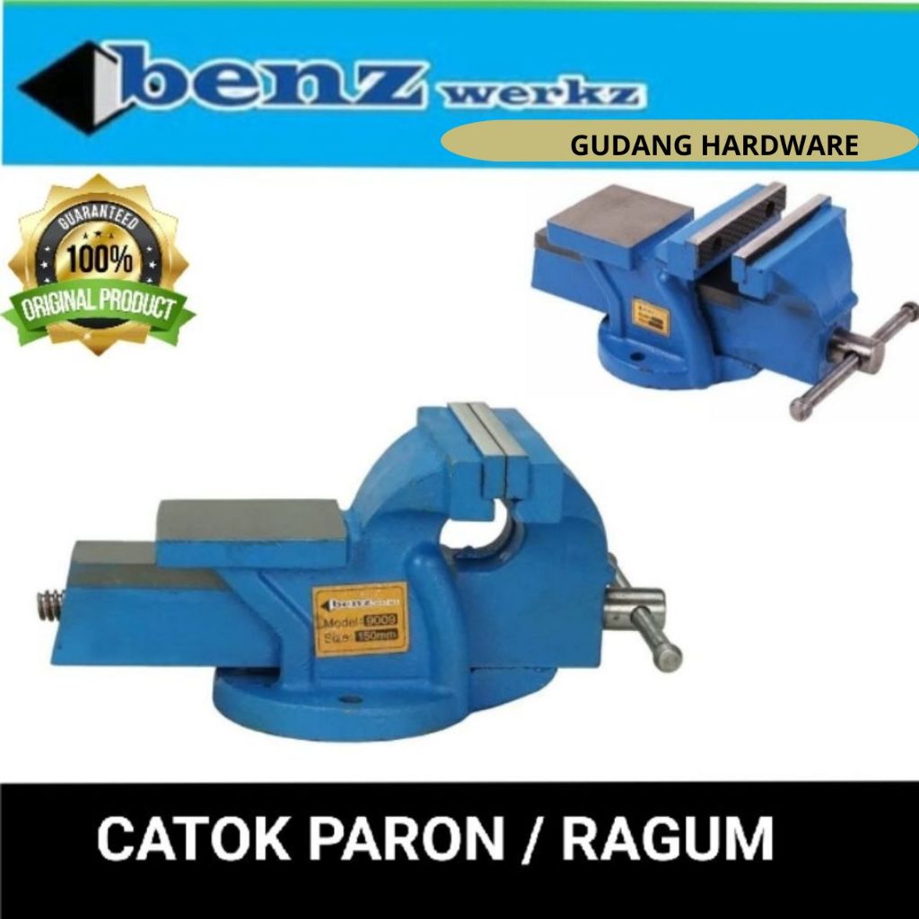 Jual Benz catok meja / catok Paron / ragum 6" 12kg | Shopee Indonesia