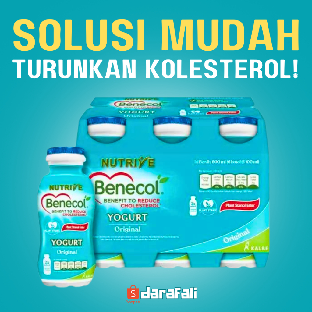Jual Benecol Kolestrol 6 Botol x 100ml Strawberry Lychee Yogurt Original | Shopee Indonesia