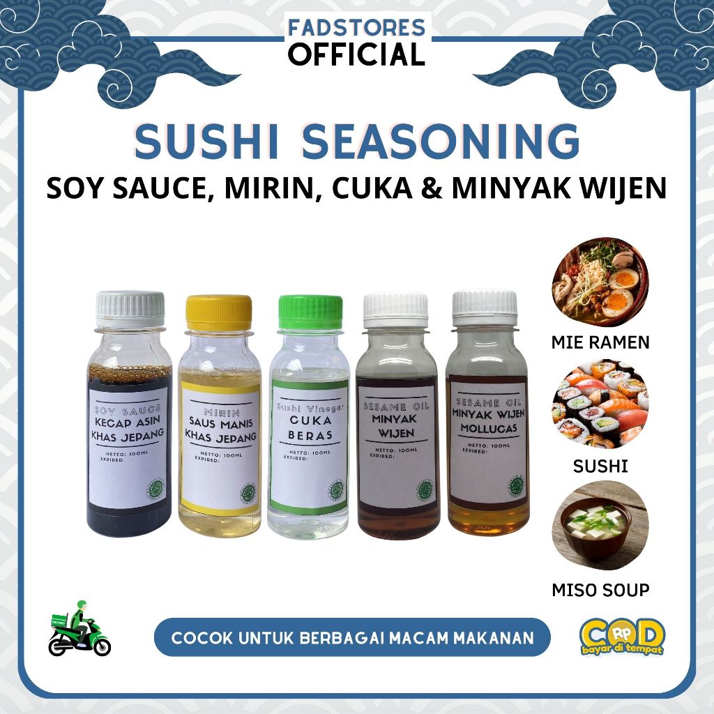 Jual Bumbu Sushi Soy Sauce Mirin Cuka Beras 100ml - Sushi Seasoning ...