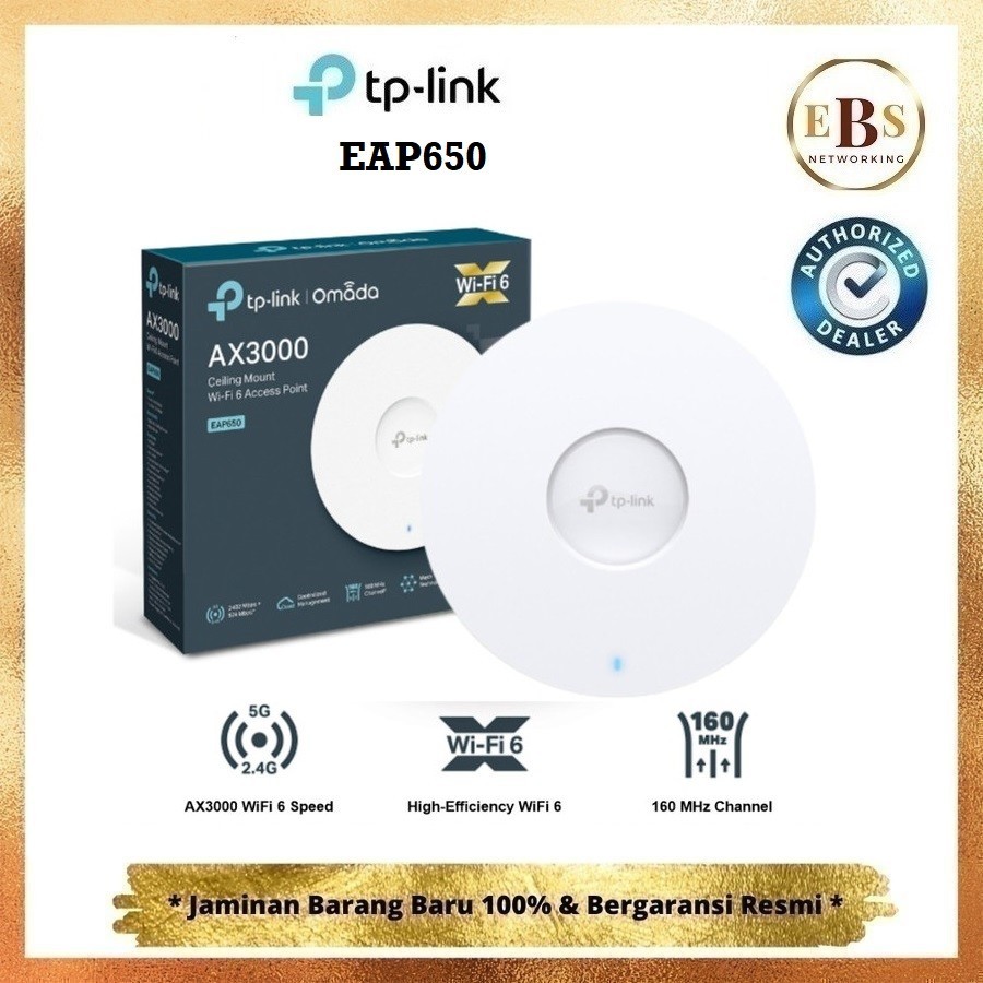 Jual TP-LINK EAP650 AX3000 Ceiling Mount WiFi 6 Access Point | Shopee ...