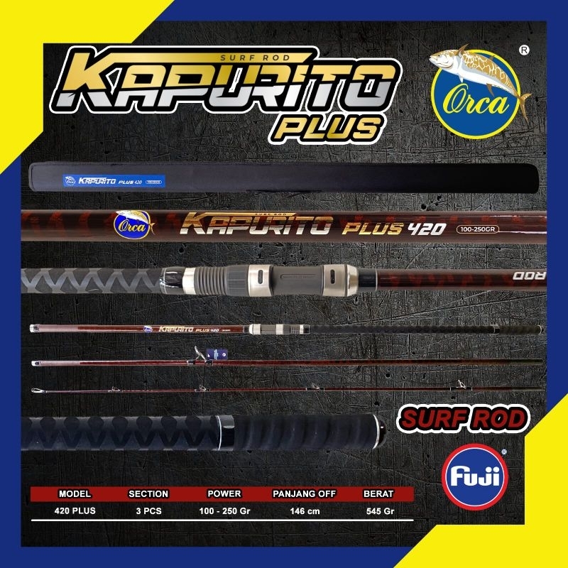 Jual JORAN SURF ORCA KAPURITO PLUS 420 CW 100-250 GRAM FULL FUJI DAN NON FUJI | Shopee Indonesia