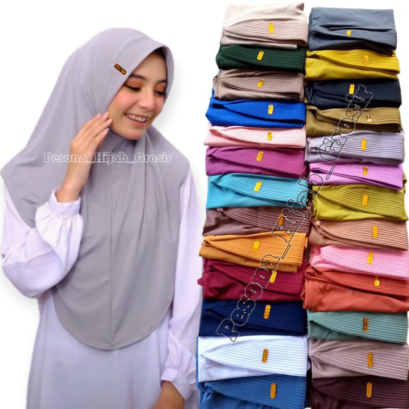 Jual Produk Baru Hijab Size L khimar Pinguin Bergo pinguin instan berlabel akrilik gold By ...