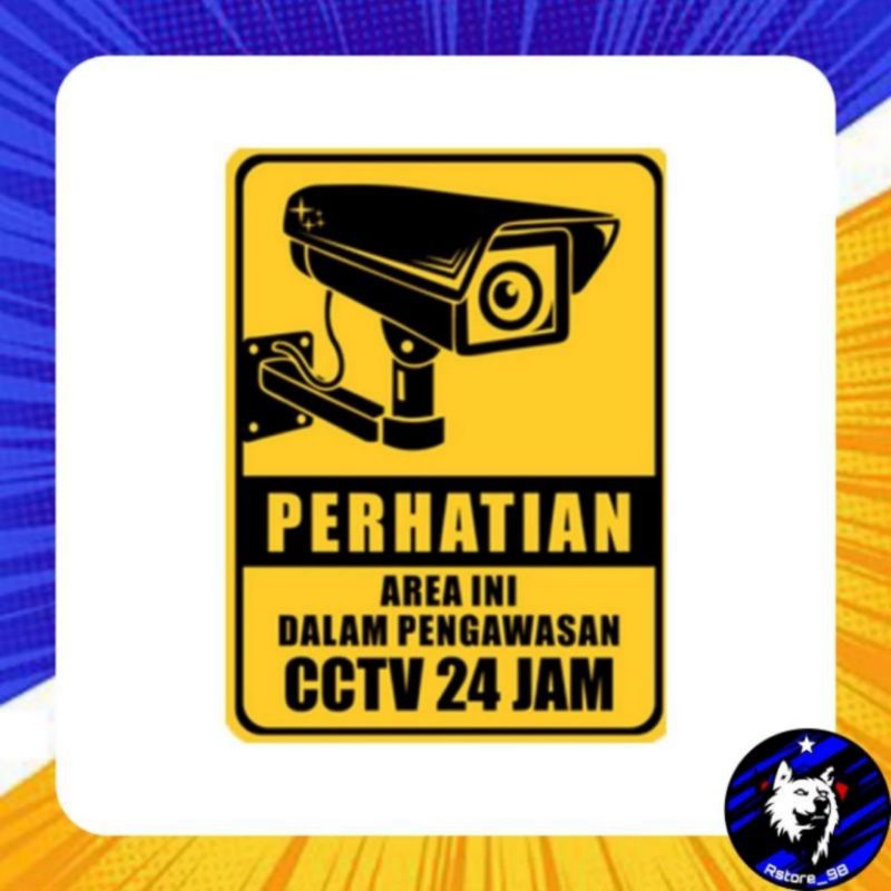 Jual Stiker CCTV Murah | Stiker CCTV 24 jam | Stiker Sign Kamera CCTV ...