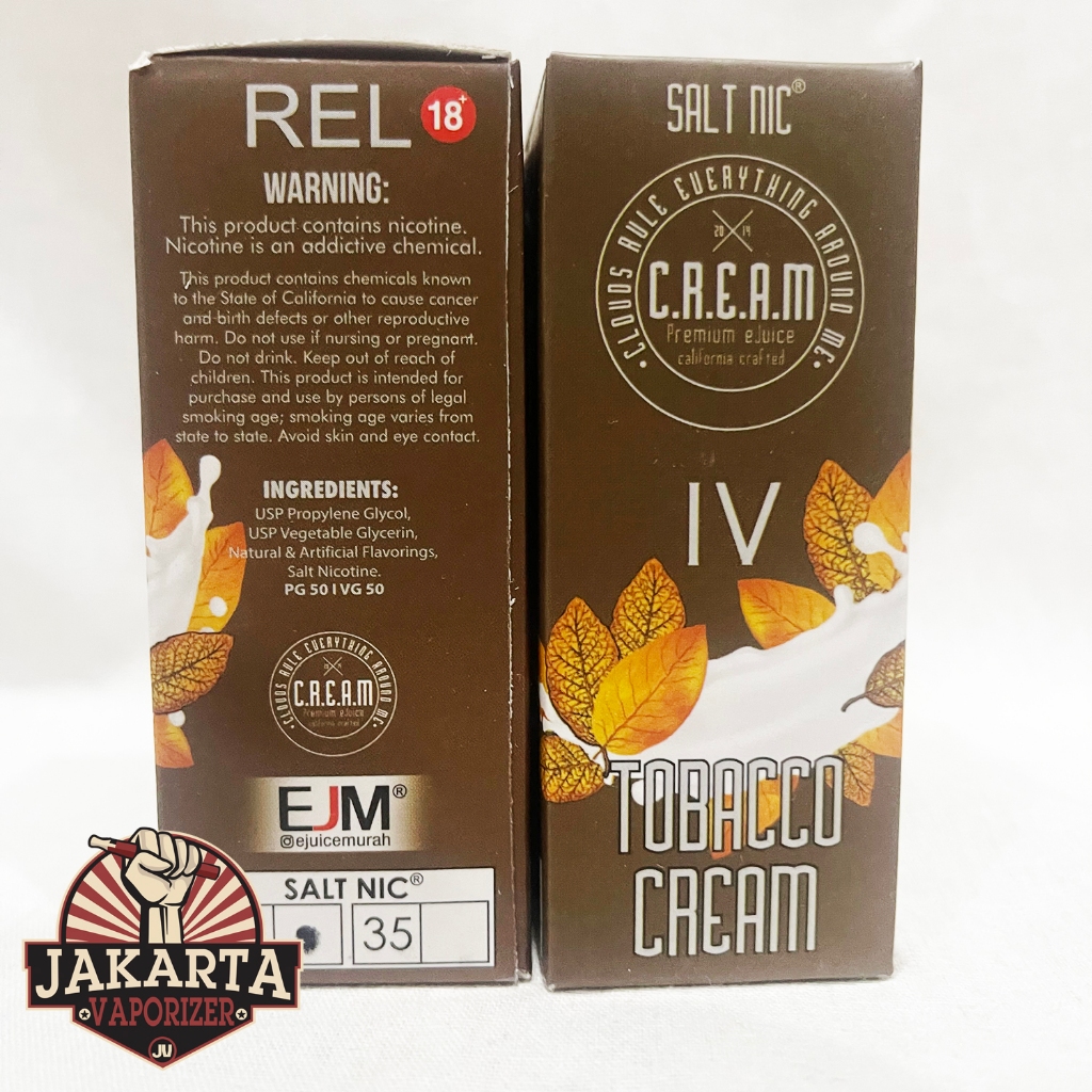 Jual [SALT] EJM CREAM IV CREAM 4 SALTNIC 30ML 25MG 30MG BY EJUICEMURAH ...