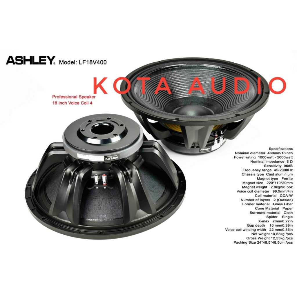 Jual SPEAKER 18 INCI ASHLEY LF18V400/LF18 V400 2000 WATT KOMPONEN ...