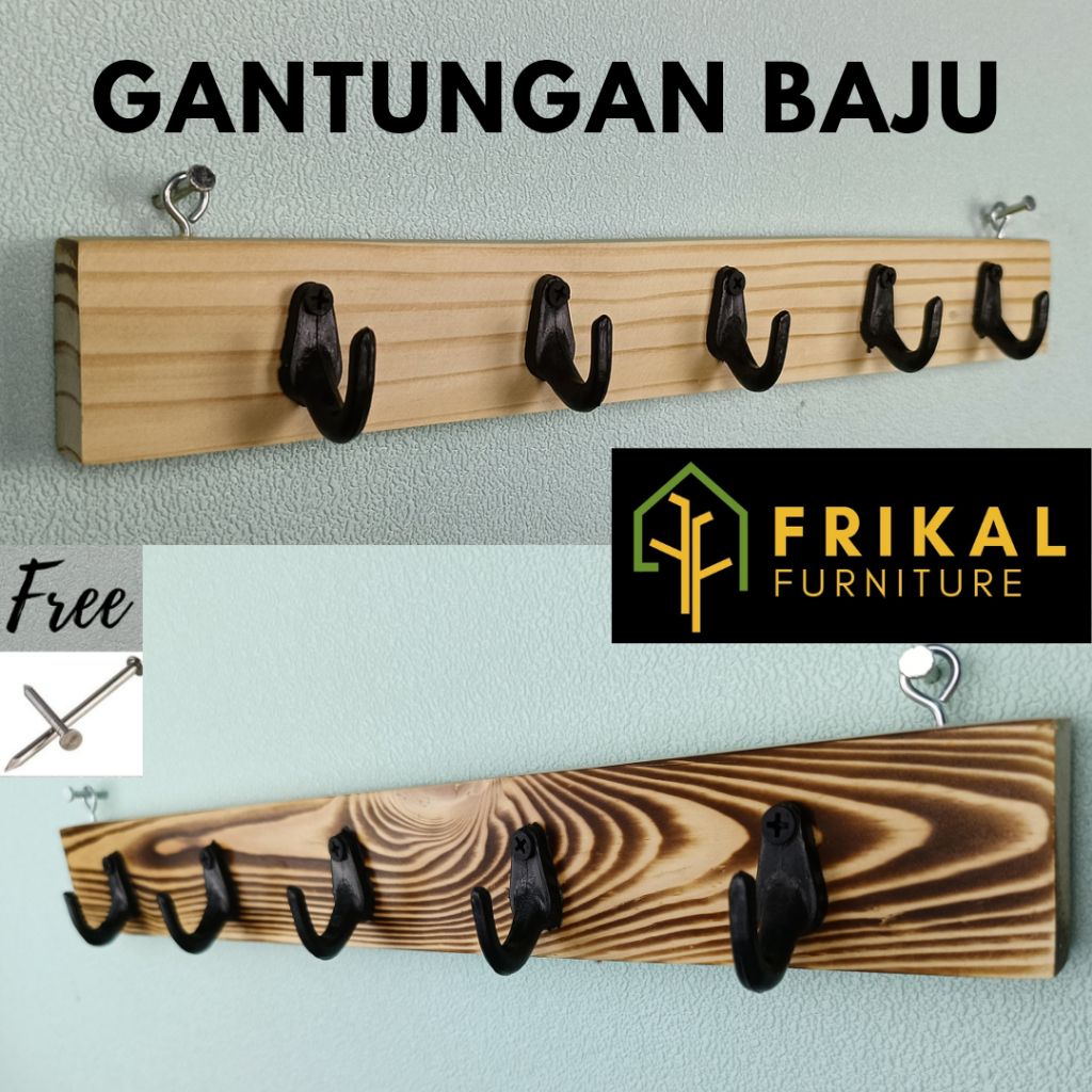 Jual Gantungan Rak Tempat Cantolan Baju Pakaian Dinding Aesthetic ...